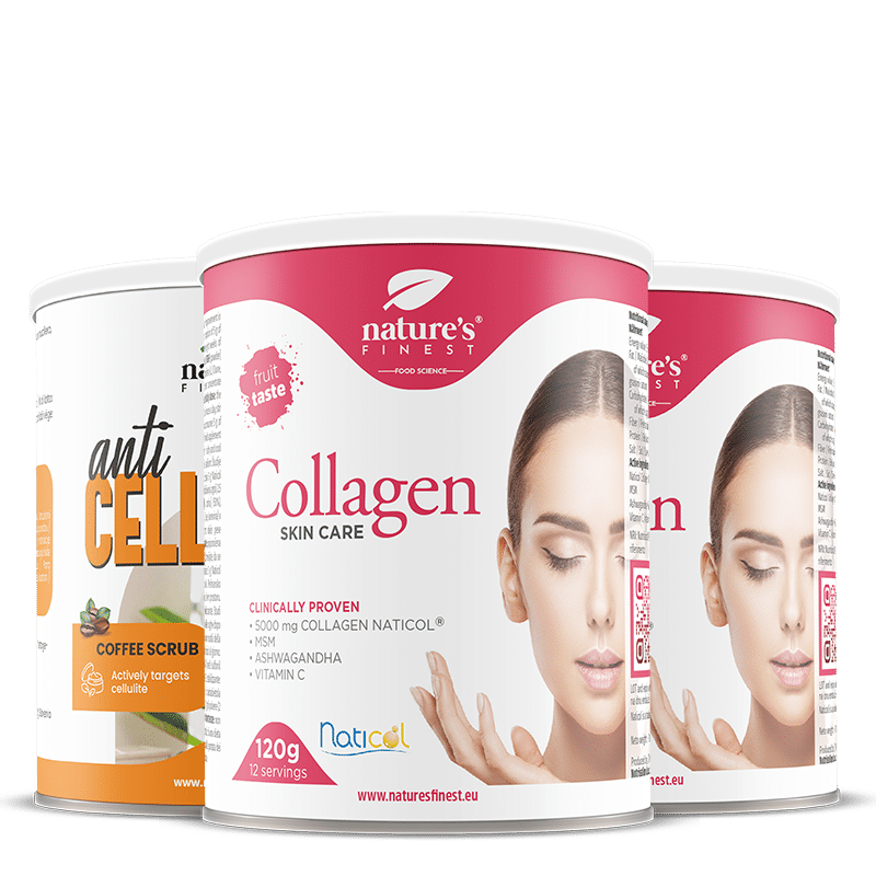 2x Collagen SkinCare + Anti Cellulite Coffee Scrub paket – Naturesfinest